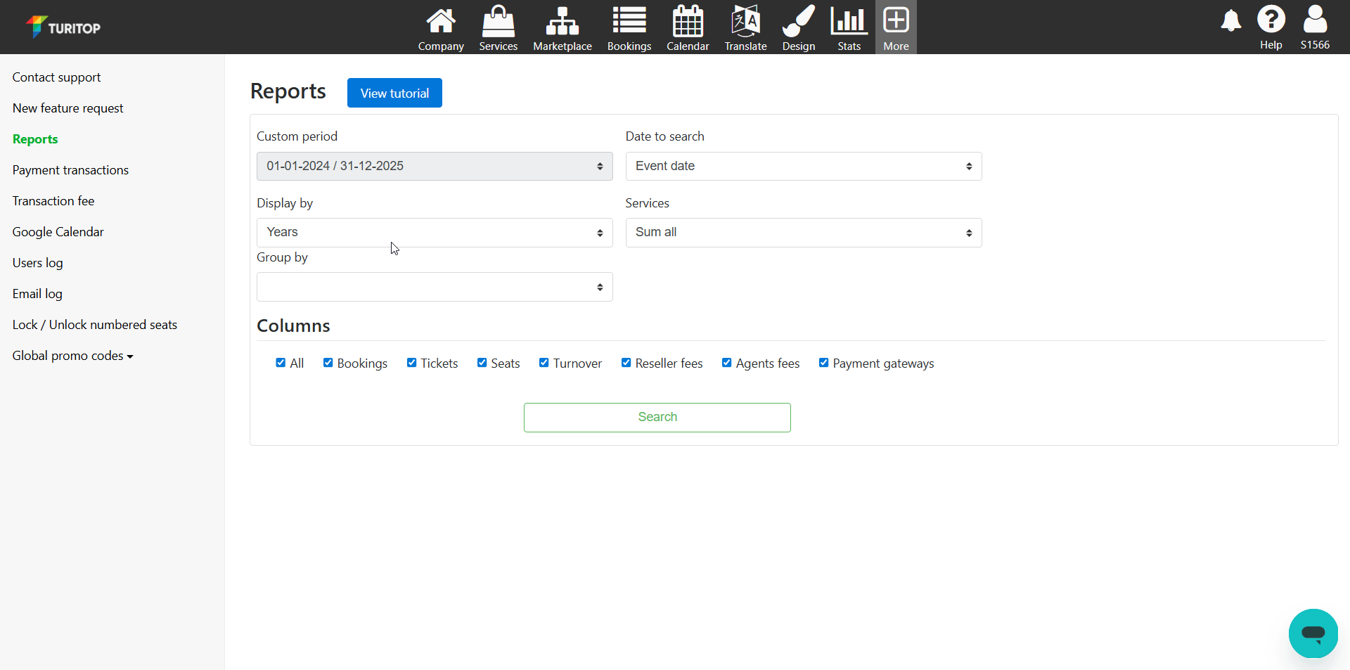 How to generate reports – TuriTop Booking System Help Center
